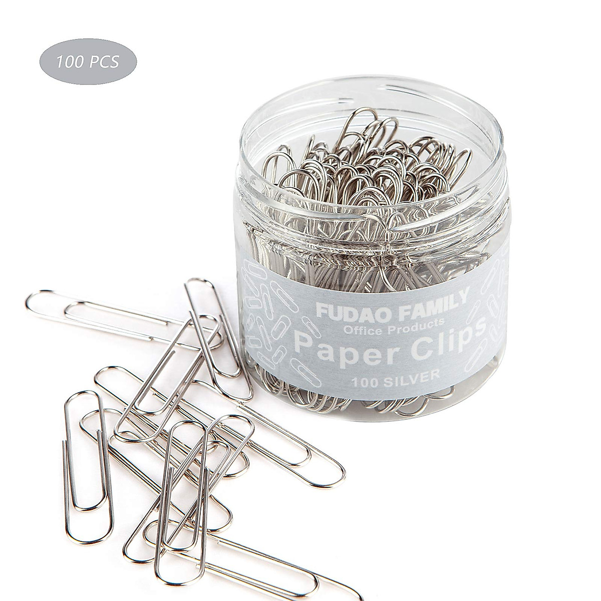 Jumbo Paper Clips, 2 Inch Paper Clip, 100 pcs Large Paperclips (Jumbo, Silver)