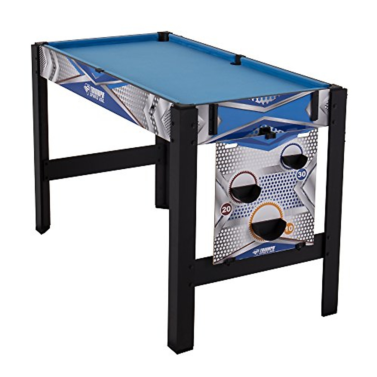 Triumph 13-in-1 Combo Game Table Includes Basketball, Table Tennis, Billiards, Push Hockey, Launch Football, Baseball, Tic-Tac-Toe, and Skee Bean Bag Toss
