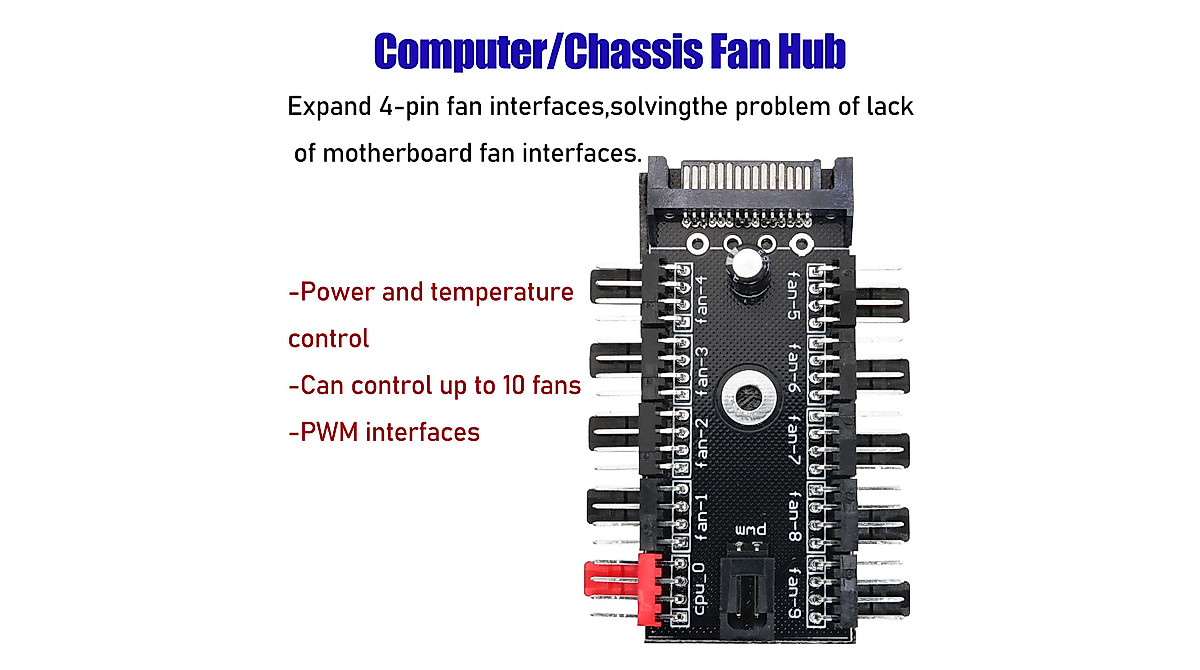 LRONG 10-Way PWM Fan Hub for Efficient Cooling