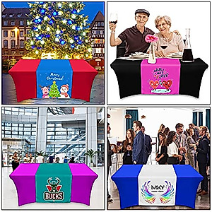 Custom Table Runner with Business Logo, 13"x72" Personalized Table Runners Customized Text Photo for Party,Tradeshow Events,Wedding,Christmas Decor