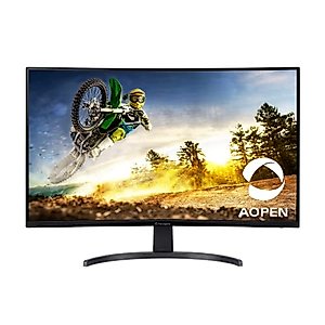 AOPEN by Acer 32HC5QR Sbiipx 31.5” Full HD (1920 x 1080) 1500R Curved Gaming Monitor | AMD FreeSync Premium Technology | 165Hz Refresh Rate | 1ms TVR | VESA Mountable | Display Port & HDMI