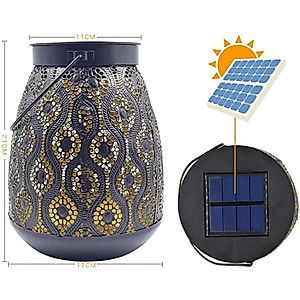Solar-Powered Pathway Solar Garden Lights Solar Lantern Lights for Hanging Outdoor Ornaments Gift Outdoor Decoration Table Lantern Solar Silver Light Waterproof Solar Lamp Decorative Solar Powered Lan