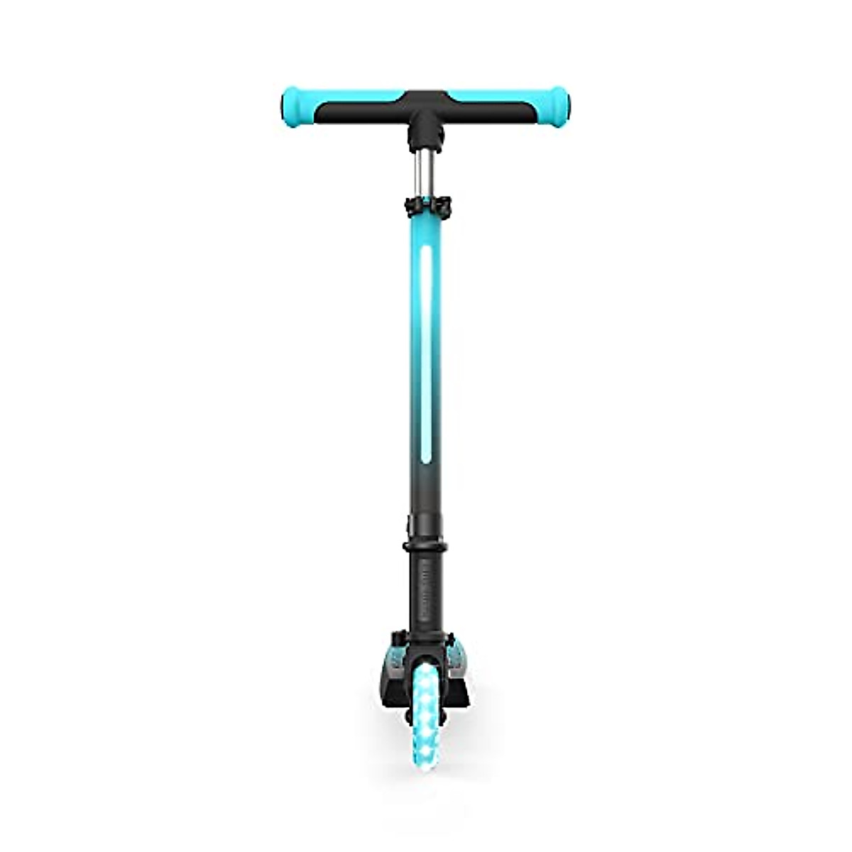 Jetson Scooters - Juno Kick Scooter (Blue) - Collapsible Portable Kids Push Scooter - Lightweight Folding Design with High Visibility RGB Light Up LEDs on Stem and Wheels