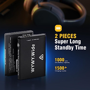 WYWY.Wide 2 Pack 1000mAh Battery Pack Compatible with Steelseries Arctis Pro Wireless, Siberia 800, Siberia 840 Wireless Gaming Headsets, 61298RX Headsets, H Wireless Gaming-Headset
