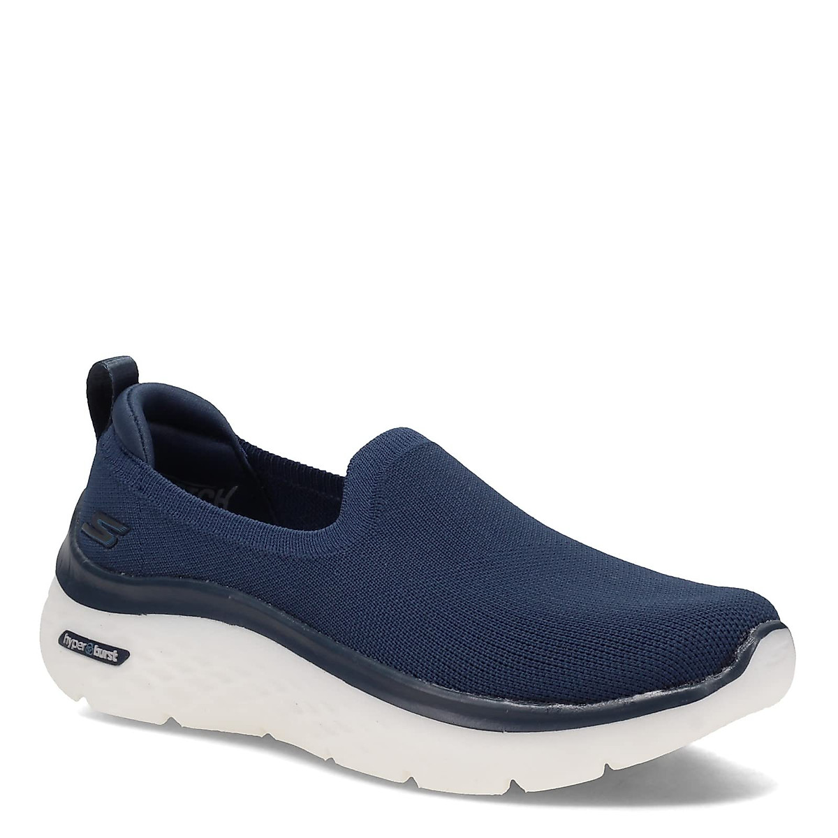 Skechers womens Go Walk Hyper Burst Mesh Slip on Sneaker, Navy, 8.5 US
