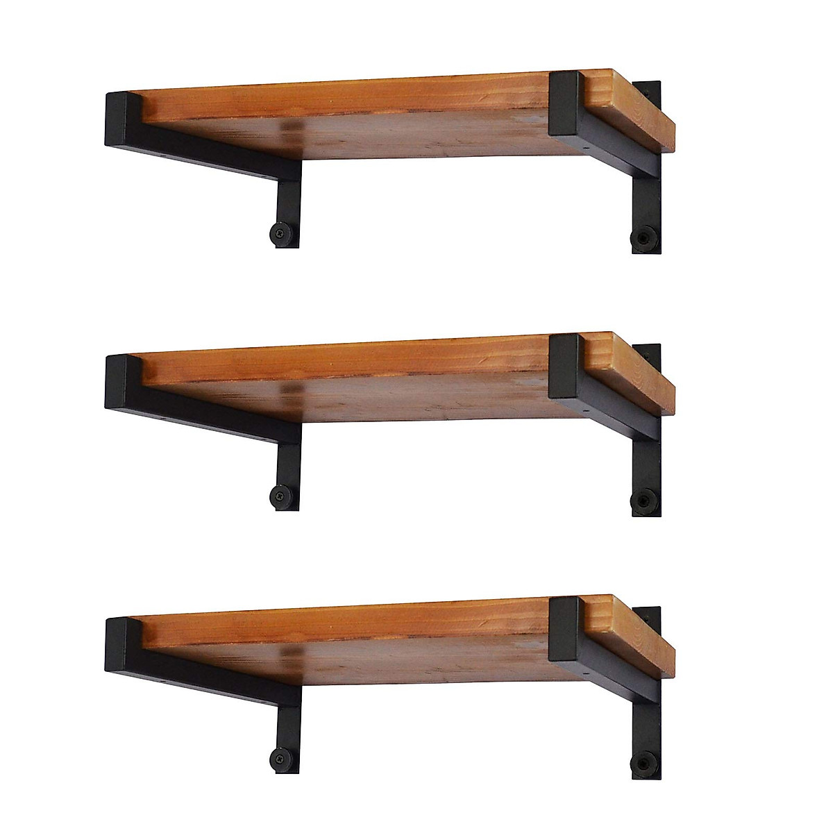 6 Pcs Heavy Duty Shelf Brackets 12 Inch Wall Mounted Industrial Metal Shelving Supports with Lip