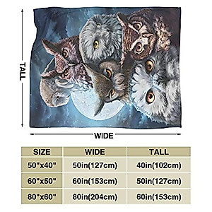 Owl Blanket Owl Blankets and Throws for Adults Owl Lover Soft Throw Blanket 60x80 Inch