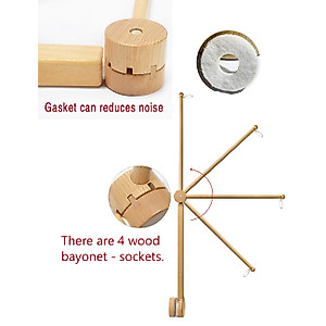 AONTUS Baby Crib Mobile Arm Infant Bed Decoration Hanger 100% Natural Beech Wood Holder Arm