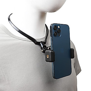 PellKing POV/Vlog Smartphone Selfie Neck Holder Mount for GoPro and Phone,Compatible with iPhone Samsung Smartphones,Hero 9, 8, 7, 6, 5, 4, 3, 2, 1