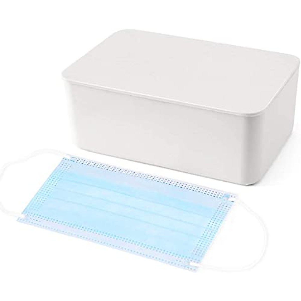 Mask Storage Box with Lid, Mask Storage Case, Openable Mask Storage Box Organizer, Multifunctional Mask Dispenser for Home, Office, Car, Schools, Churches, Gyms