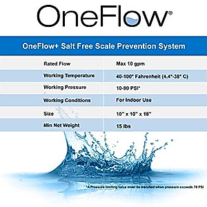 Watts OFPSYS OneFlow Plus Whole House Water Filter System & Water Softener, System + Carbon Water Filter + Scale Reduction Cartridge, 3 Piece Set