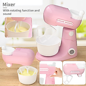 Kitchen Appliances Toys, Toy Kitchen Set for Kids Play Kitchen Accessories Set, Blender, Coffee Maker Machine, Mixer and Toaster. Girls Toys Ages 4-8