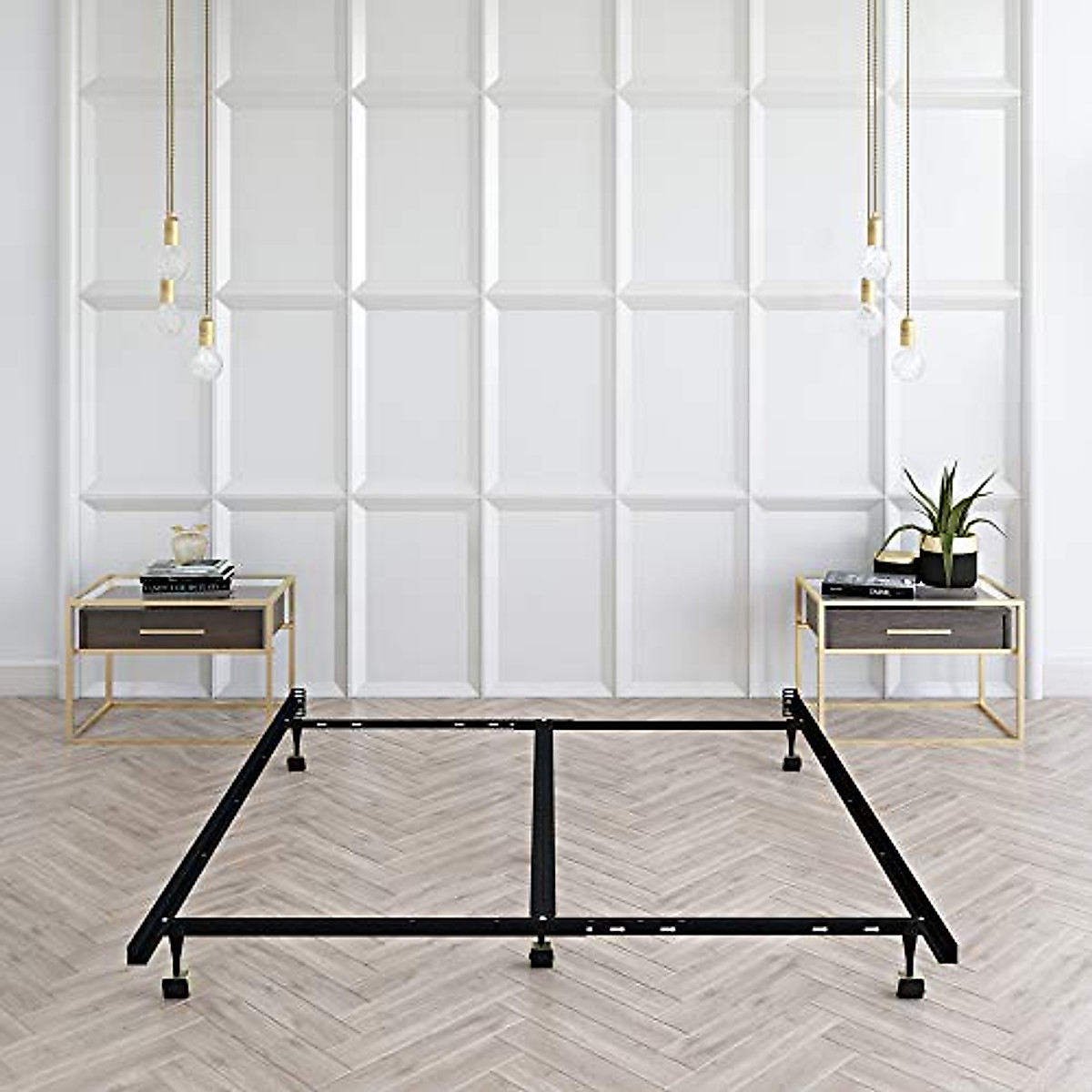 Classic Brands Hercules Universal Heavy-Duty Metal Bed Frame | Adjustable Width Fits Twin, Twin XL, Full, Queen, King, California King
