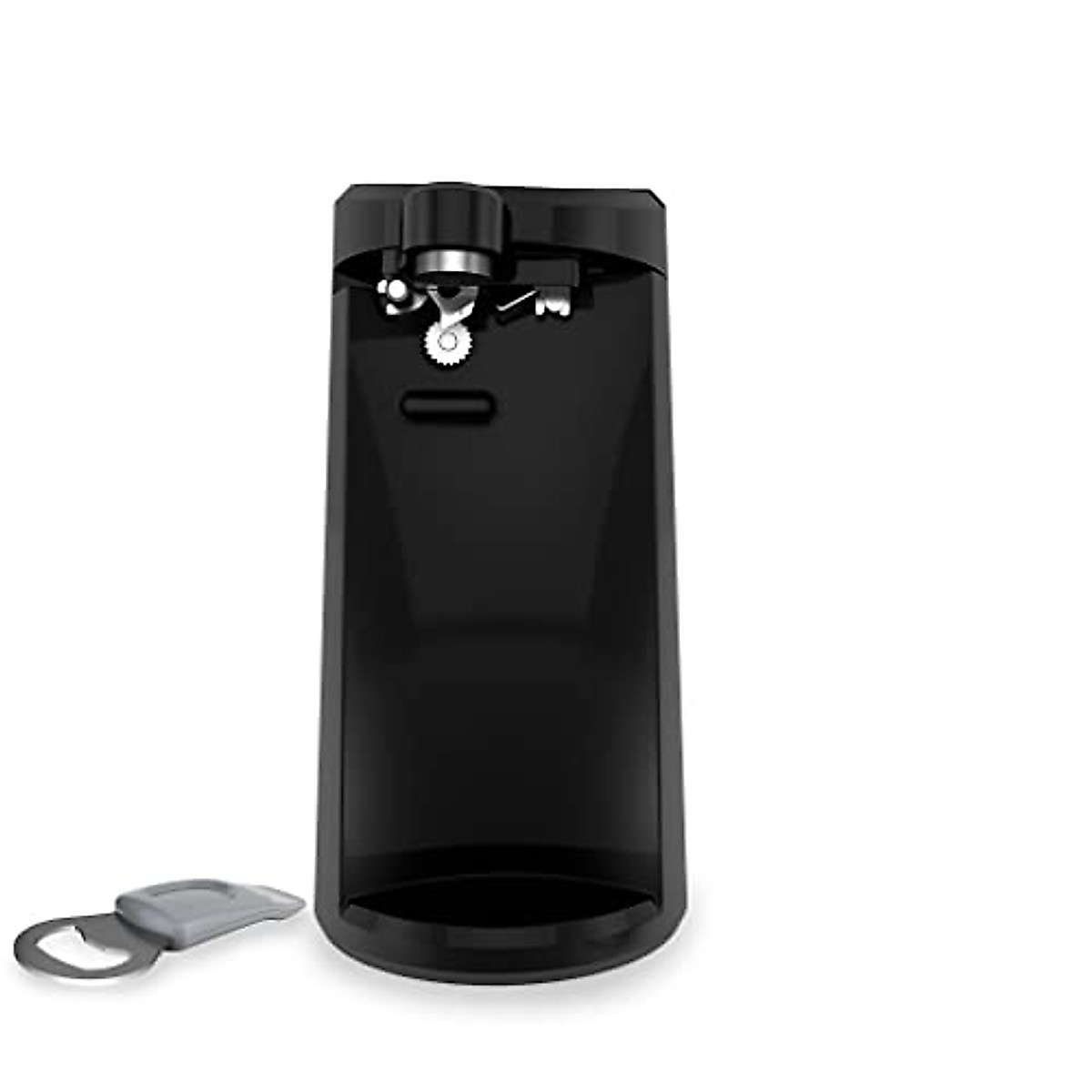 BLACK+DECKER EasyCut Extra-Tall Can Opener with Knife Sharpener and Bottle Opener, Black, EC500B-T