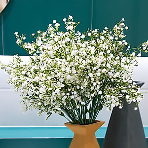 BAN MA CANG 10Pcs Gypsophila Artificial Flowers Plants Bouquets for Wedding Party Home Garden Decoration