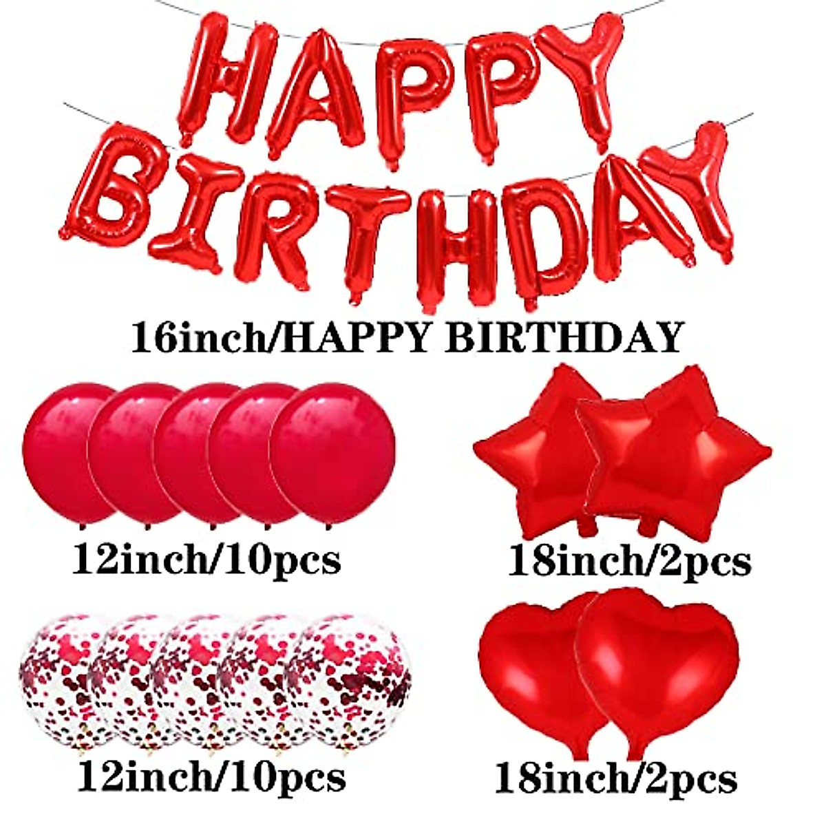 Sweet 26th Birthday Decorations Party Supplies,Red Number 26 Balloons,26th Foil Mylar Balloons Latex Balloon Decoration,Great 26th Birthday Gifts for Girls,Women,Men,Photo Props