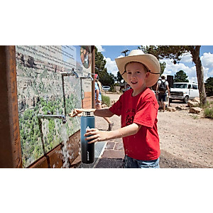 SENDESTAR Water Bottle 24oz Double Wall Vacuum Insulated Leak Proof Stainless Steel Sports Water Bottle—Wide Mouth with New Flex Straw Lid & Spout Lid (Deep Blue&Black)