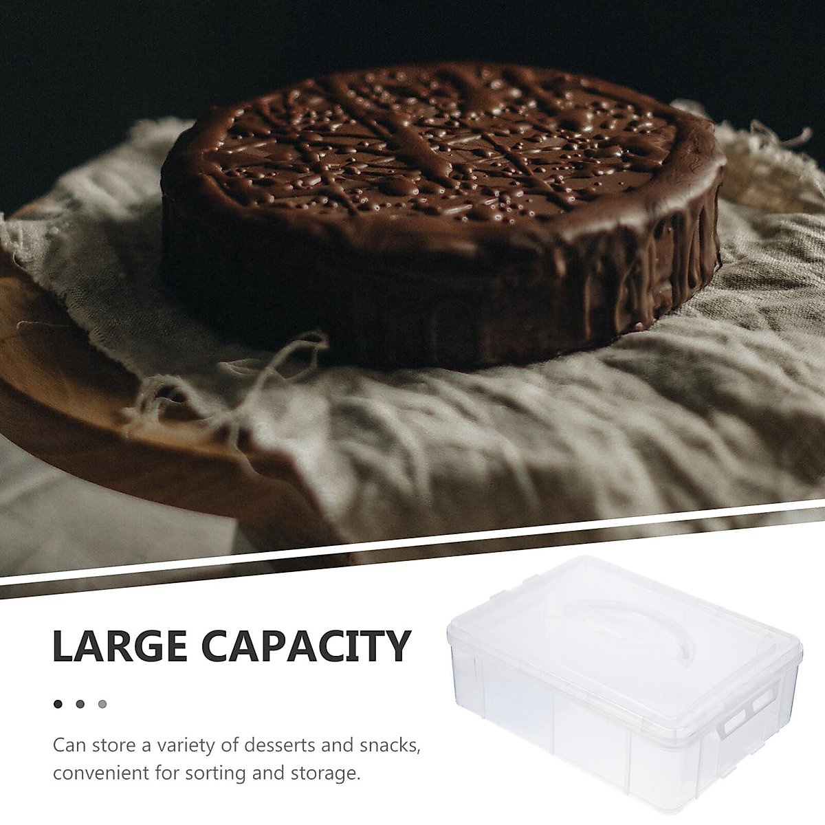 Didiseaon Box Cake Carrier with Lid and Handle Cupcake Storage Container Cake Storage Holder Cake Stand Plastic Handheld Cupcake Holder Cake Container Cake Stand with Lid Dessert Container