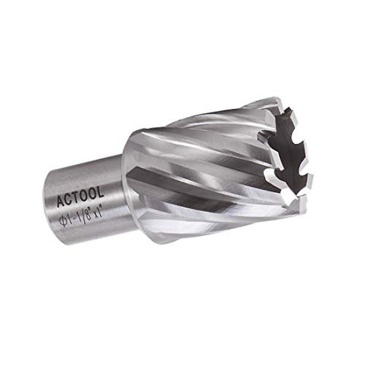ACTOOL 1-1/8" Diameter × 1" Depth of Cut HSS ANNULAR Cutter with 3/4'' Weldon Shank