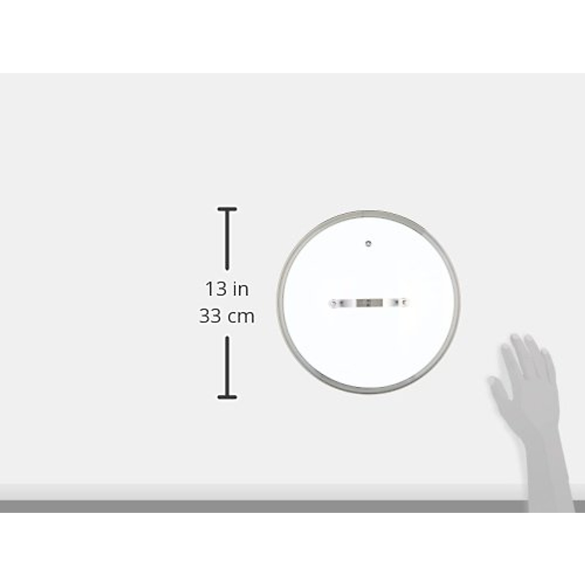 Gotham Steel Clear Tempered Glass Vented Lid - Prevents Pots and Pans from Messy Spillovers (12.5-inch Lid)