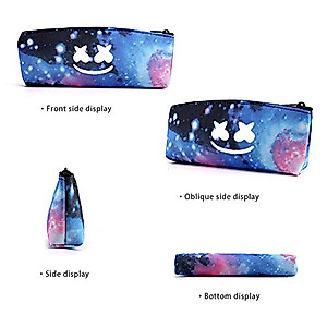 PIESWEETY Smily Luminous Laptop Backpack with USB Charging Port Lock Pencil Case for Birthday Gift, Bookbag Travel Daypack(Galaxy)