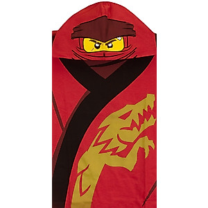 LEGO Ninjago Boys Pants Sets, Ninjago Pullover Hoodie Tee and Pants Sets for Boys (Red, 7)