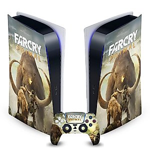 Head Case Designs Officially Licensed Far Cry Pack Shot Primal Key Art Vinyl Faceplate Sticker Gaming Skin Decal Compatible With Sony PlayStation 5 PS5 Digital Edition Console and DualSense Controller