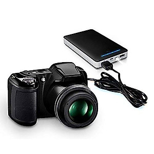 HQRP USB Charging Cable compatible with Nikon COOLPIX L100 L105 L110 L120 L310 L320 L330 L340 L810 L820 L830 L840 S830 B500 Digital Camera 25803 VEB-006-EA EH67 EH-67 AC Adapter Power Supply Cord