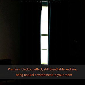 H.VERSAILTEX Premium Blackout Thermal Insulated Room Darkening Curtains for Bedroom/Living Room - Grommet Top (Stone Blue,52 by 84 - Inch,Set of 2 Panels)