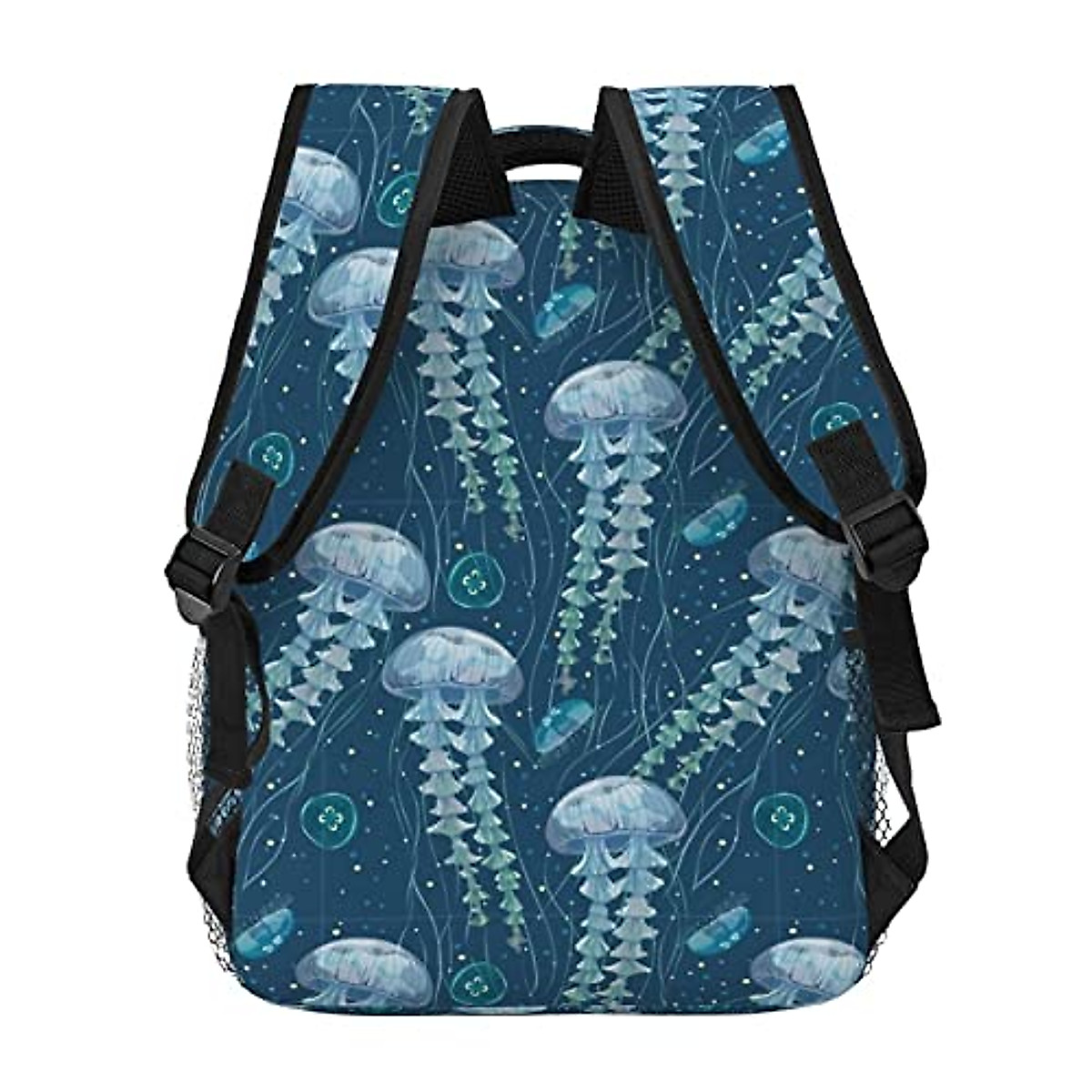 ASYG Jellyfish Backpack Cute Laptop Backpack Women Tablet Bag Funny Travel Bag Fish Laptop Bag