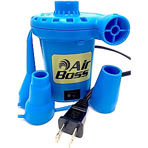 AIR PUMP for INFLATABLES - Fast Fill 1000 LPM Inflator Deflator, Portable Electric Air Pump with 3 Attach Nozzles - Inflatable Lake Floats, Pool Rafts, Toys, Air Mattress Bed, Blow Up Couch, Sofa