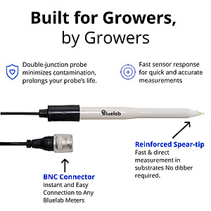 Bluelab PROBPH pH Probe for Water, Replacement Electrode for Meter, Monitor, and Controller & Bluelab CAREKITPHCON Probe Care Kit for pH and Conductivity (TDS) Probes and Pens with 4 Solutions