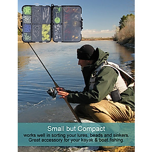 Avlcoaky Small Tackle Box Mini Fishing Tackle Box Organizer Lure Box Terminal Tackle Box Plastic Containers Case for Kayak & Boat Fishing