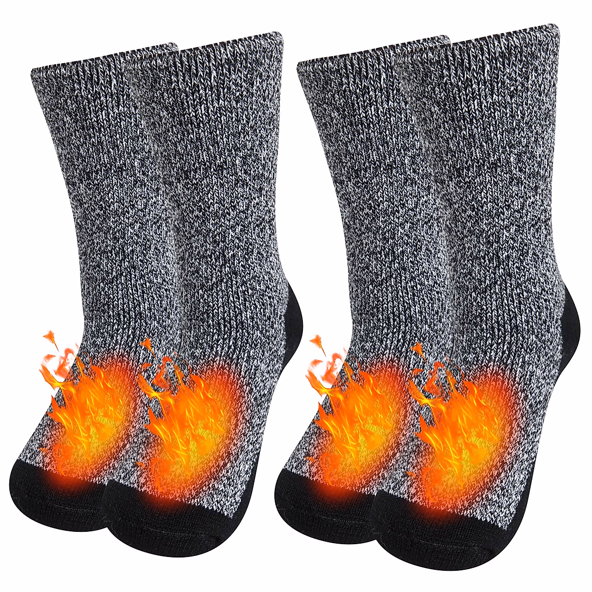Thermal Socks for Men, Winter Warm Socks Womens for Cold Weather, Outdoor Sports,R-Concrete Grey