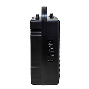 HISONIC HS120BT HL Portable PA System with Wireless Microphones and Lithium Rechargeable Battery and Car Cable Bluetooth Connected with Cell Phones and Pads Black