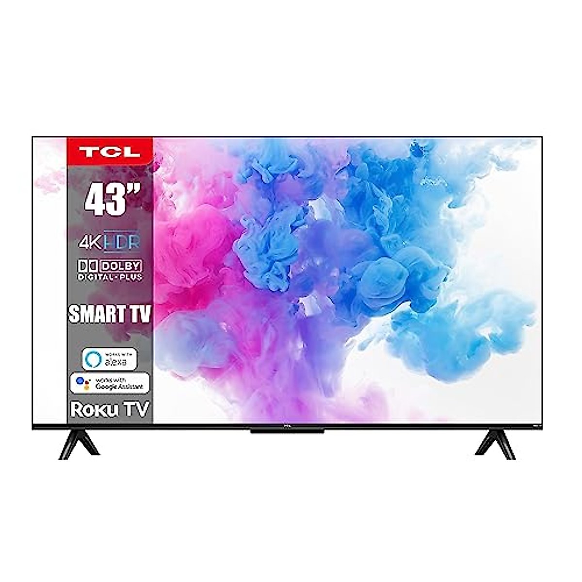 TCL 43-Inch Series 4 Class 4K 2160p Smart Roku TV HDR 60Hz Refresh Rate Compatible with Alexa & Google Assistant (Renewed)