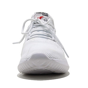 CAMVAVSR Men's Sport Shoes Non Slip Lightweight Breathable Mesh Soft Sole Run Walk Tennis Athletics Sneakers for Men White Size 13