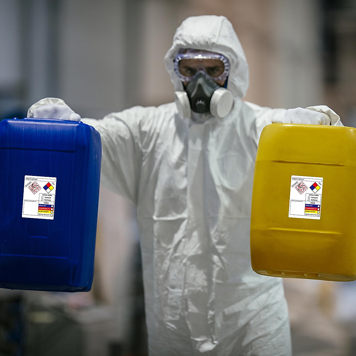 Aleplay SDS OSHA Data Labels for Chemical Safety 3×4 Inch MSDS Stickers with GHS Pictograms HMIS & Hazard Compliant Secondary Containers, 100 Stickers Per Roll