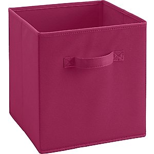 SystemBuild Fabric Storage Bin, Dark Pink