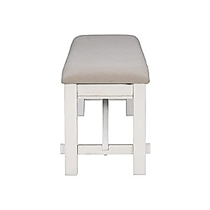 Powell Company Powell Turino Distressed White Dining Bench