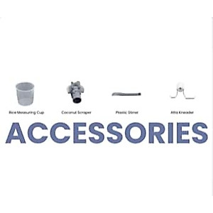 Premier Compact Table Top Wet Grinder with Atta Kneader and Coconut Scrapper -110volts 2 Ltrs white color