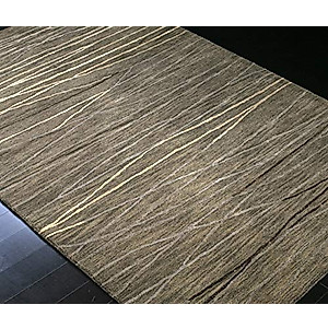 Bashian Collection Hand Tufted Wool & Viscose Area Rug, 5.6' x 8.6', Taupe