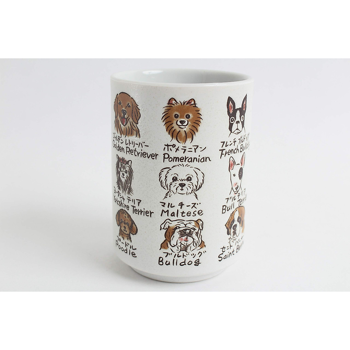 Mino ware Japanese Ceramics Sushi Yunomi Chawan Tea Cup Various Dogs made in Japan (Japan Import) YAY051