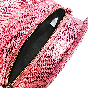 USTYLE Sparkling Bag for Women, Shoulder Purse Sequin Leather Bottle Shaped Crossbody Bag Clutch Purse Phone Wallet Shoulder Bags