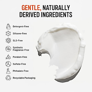 Hairstory New Wash Rich with Scalp Brush, Ultra-Moisturizing Cleansing Cream for Dry & Thick Hair, Shampoo & Conditioner Alternative, Restores Softness & Shine, 8oz