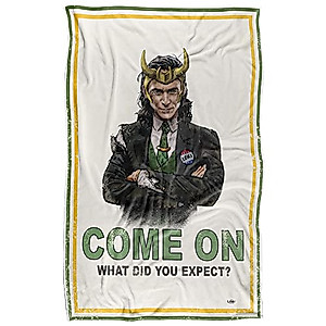 Marvel Loki Blanket, 36"x58", What Did You Expect Propaganda, Silky Touch Super Soft Throw Blanket