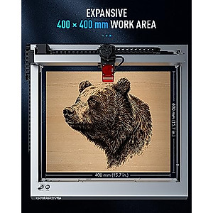 OMTech Light B10 Laser Engraver, 10W Output Diode Laser Module with Air Assist, Desktop Wood Laser Cutter Metal Engraver Machine, Ultra Fast & Precise Mini Laser Engraving Machine for Home Office DIY