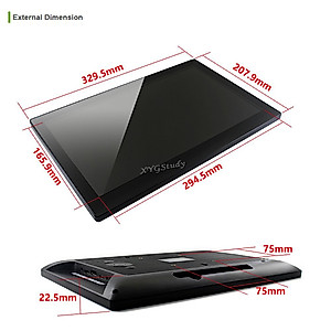 13.3inch HDMI LCD (H) (with case), IPS 1920x1080 Capacitive Touch Screen Display LCD with Panel Protection Cover Case Supports BB Black Raspberry Pi 4 3 2 Raspbian Ubuntu WIN10 IOT Mini PC @XYGStudy