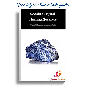Natural Sodalite Crystal Healing Necklace - for Third Eye Chakra. Promotes Communication, Deepens Meditation, Instills Drive for Truth. Calms Anxiety, Enhances Self-Acceptance. with Stylish SS Chain