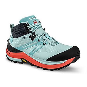 Topo Athletic Women's Trailventure 2 WP Comfortable 6MM Drop Trail Running Boots, Athletic Shoes for Trail Running, Ice/Coral, Size 8.5